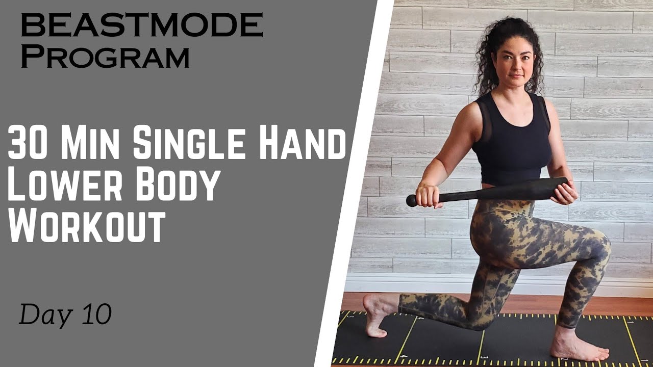 BEASTMODE // DAY 10 // 30 Minute Single Hand LOWER BODY Clubbell ...
