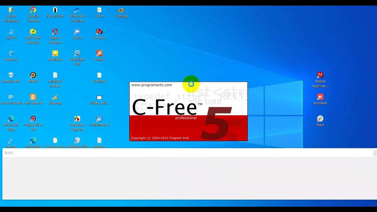 How To Create A C Program Using Cfree Youtube