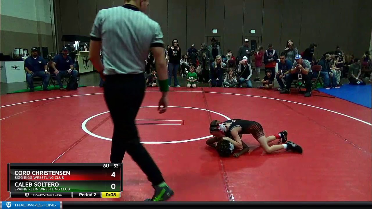 8U 53 Caleb Soltero Spring Klein Wrestling Club Vs Cord Christensen ...