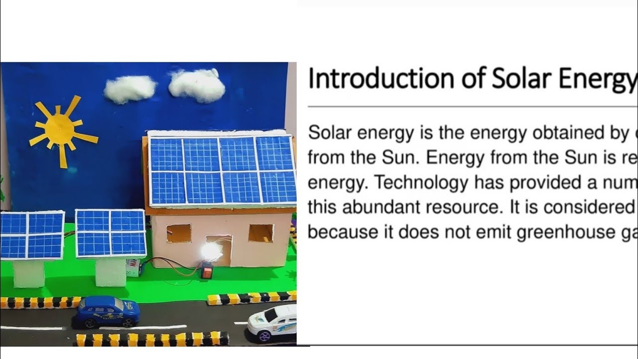 Solar Powered House Project File | Solar Energy project file | Science ...