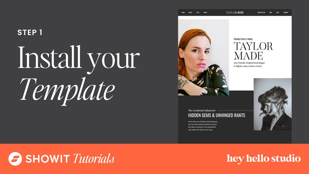 How to Install your Showit Template - YouTube