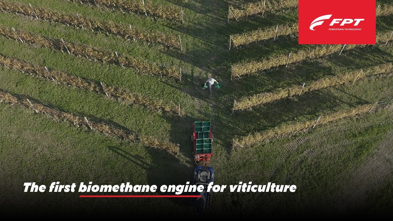The first biomethane engine for viticulture - YouTube