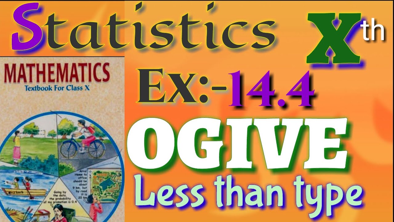 Mathematics | Class-10 Ch-14 | Statistics |Ex -14.4| Question-1 | OGIVE ...
