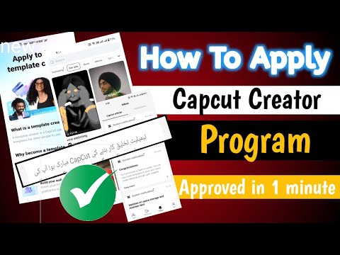 How to apply for Capcut creator Program| How To Make Template in Capcut ...