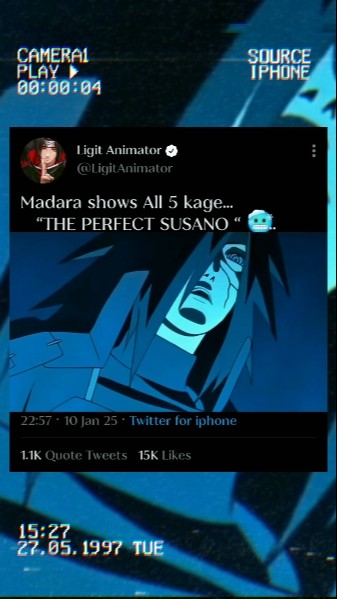 The moment when Madara shows his Perfect susanoo #anime #naruto #madara ...