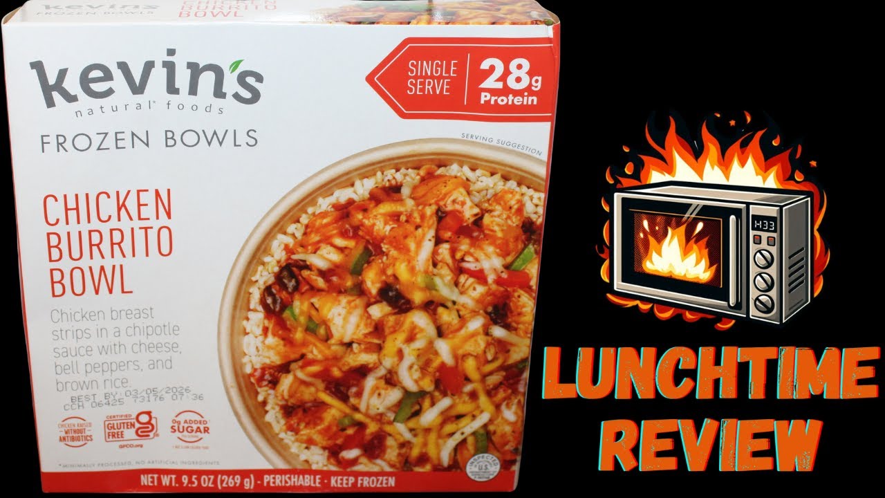 Kevin’s Natural Foods Frozen Bowls: Chicken Burrito Review - YouTube
