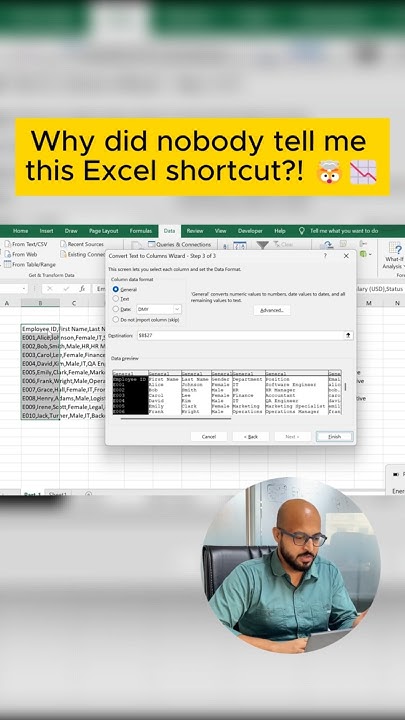 Split Data from ONE Cell into Columns Instantly in Excel! 🔥 (No Formula Needed) - YouTube