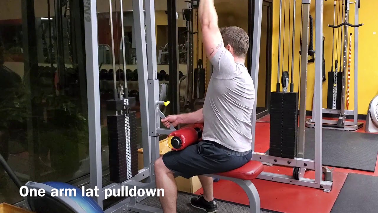 One arm lat pulldown - YouTube