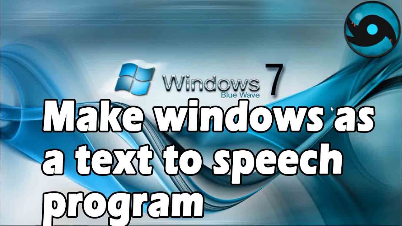 Make windows as a text to speech program 2015 - YouTube