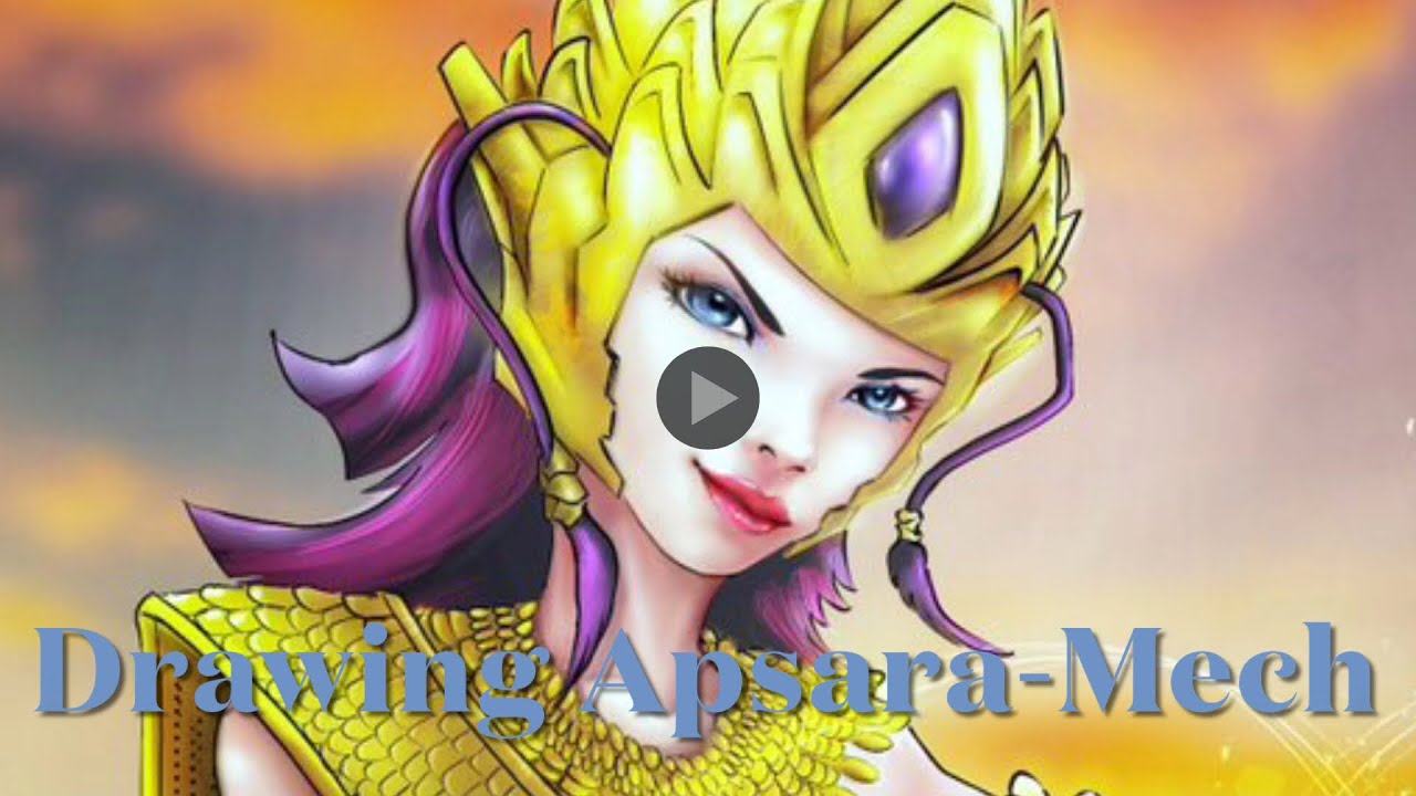 Drawing Apsara-Mech (OC) [Full Speedpaint Process] - YouTube