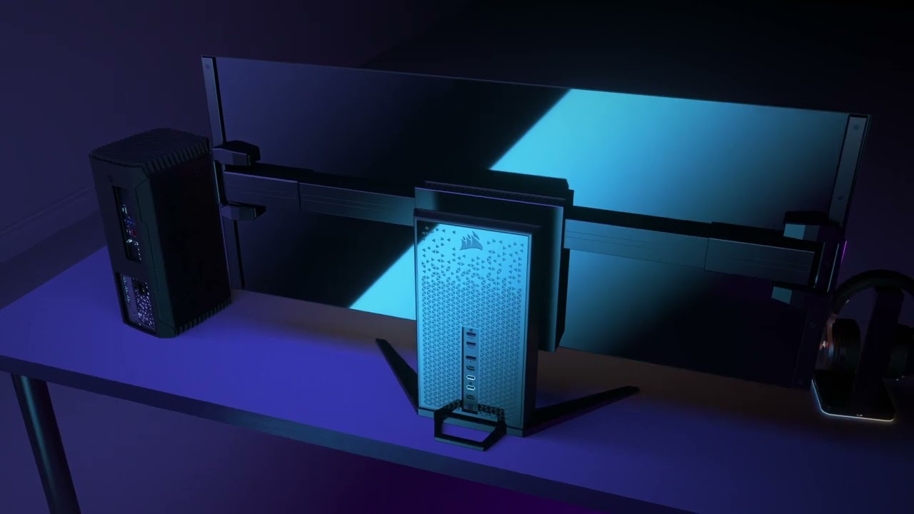 CORSAIR - 45" Bendable OLED Gaming Monitor Xeneon Flex - YouTube