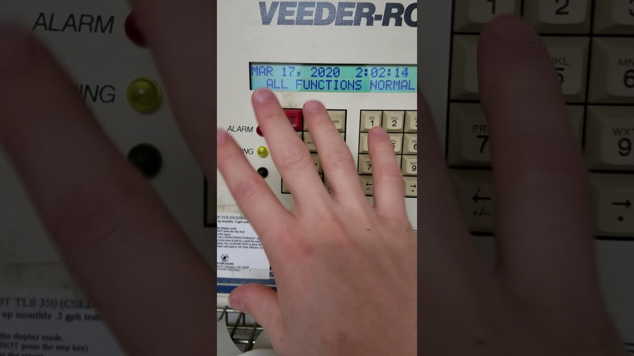Veeder-Root TLS 350 Release Detection Record Printing - YouTube