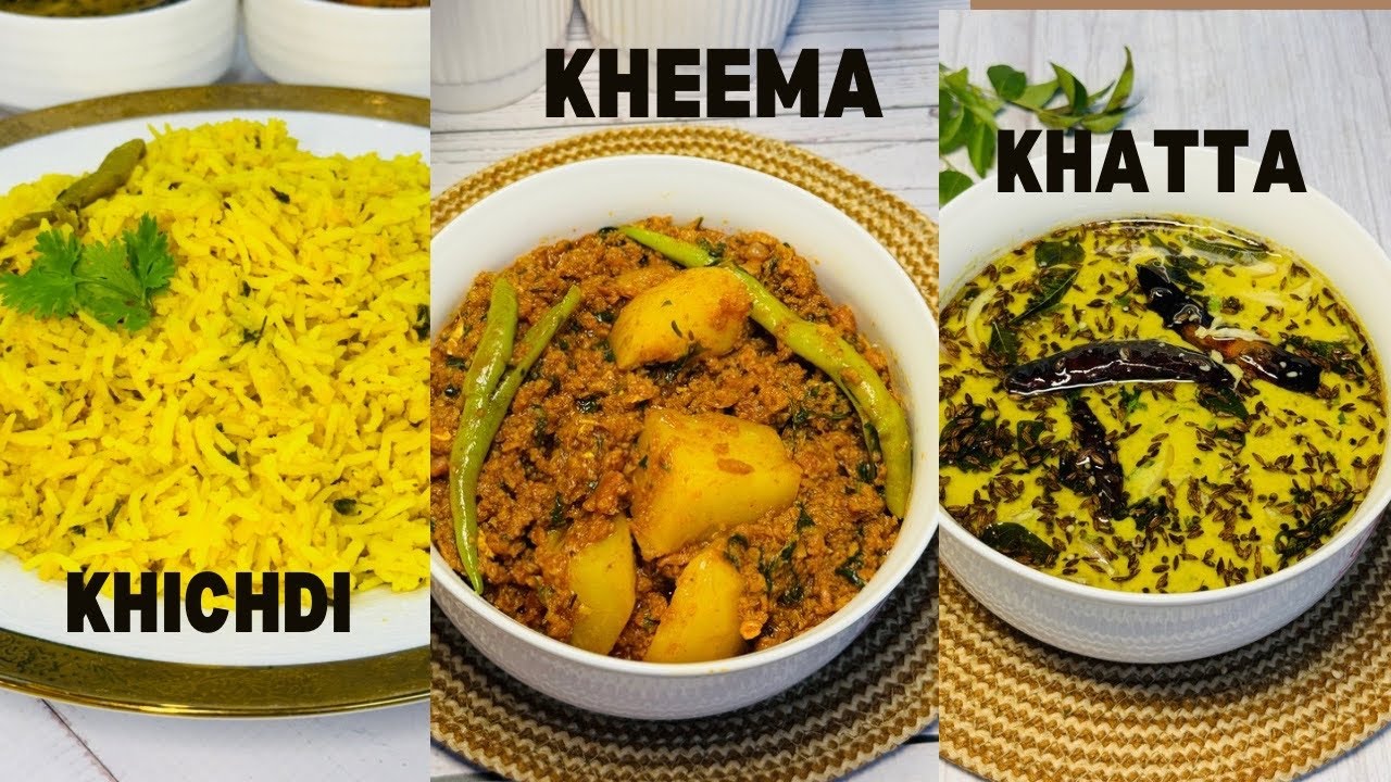 AUTHENTIC HYDERABADI KHICHDI/KHEEMA/KHATTA RECIPE /TASTY KHICHDI KHEEMA ...