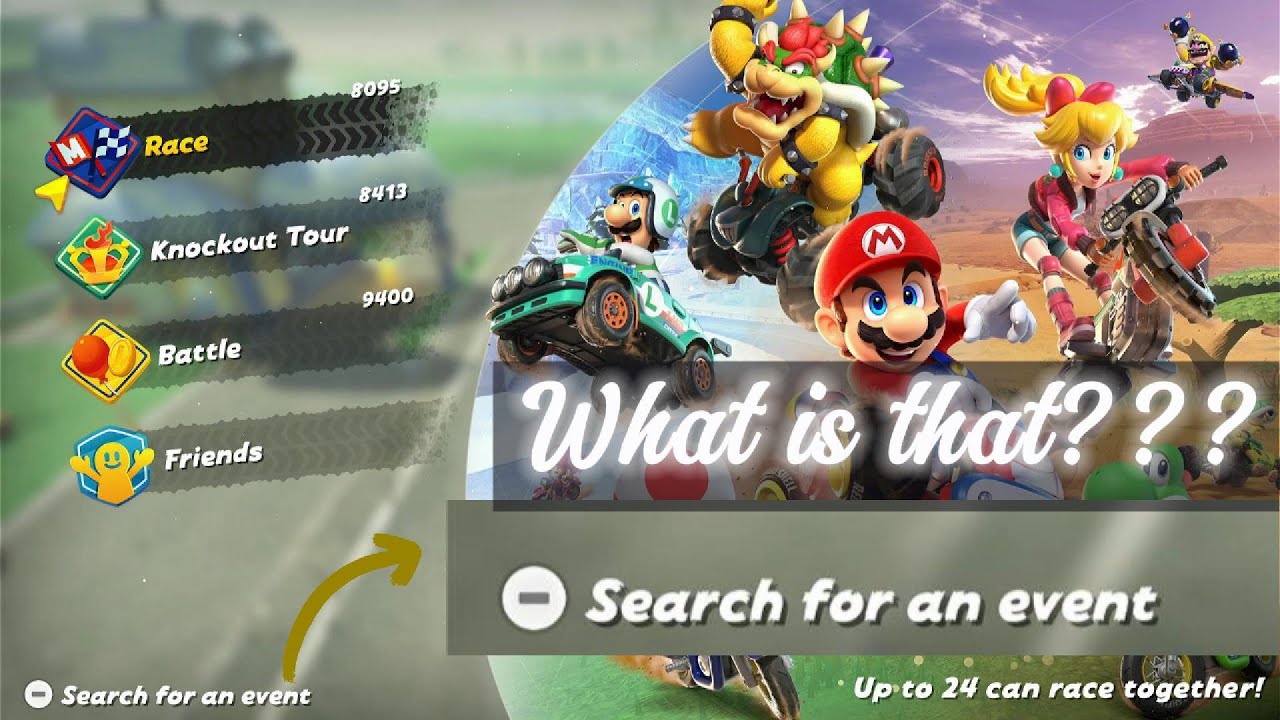 WHAT'S THE "SEARCH FOR AN EVENT" BUTTON? | Mario Kart World - YouTube