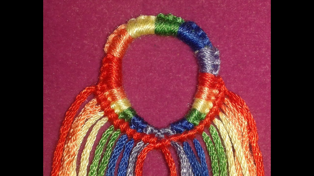 Multi coloured stripe Teardrop loop fastening for friendship bracelet ...