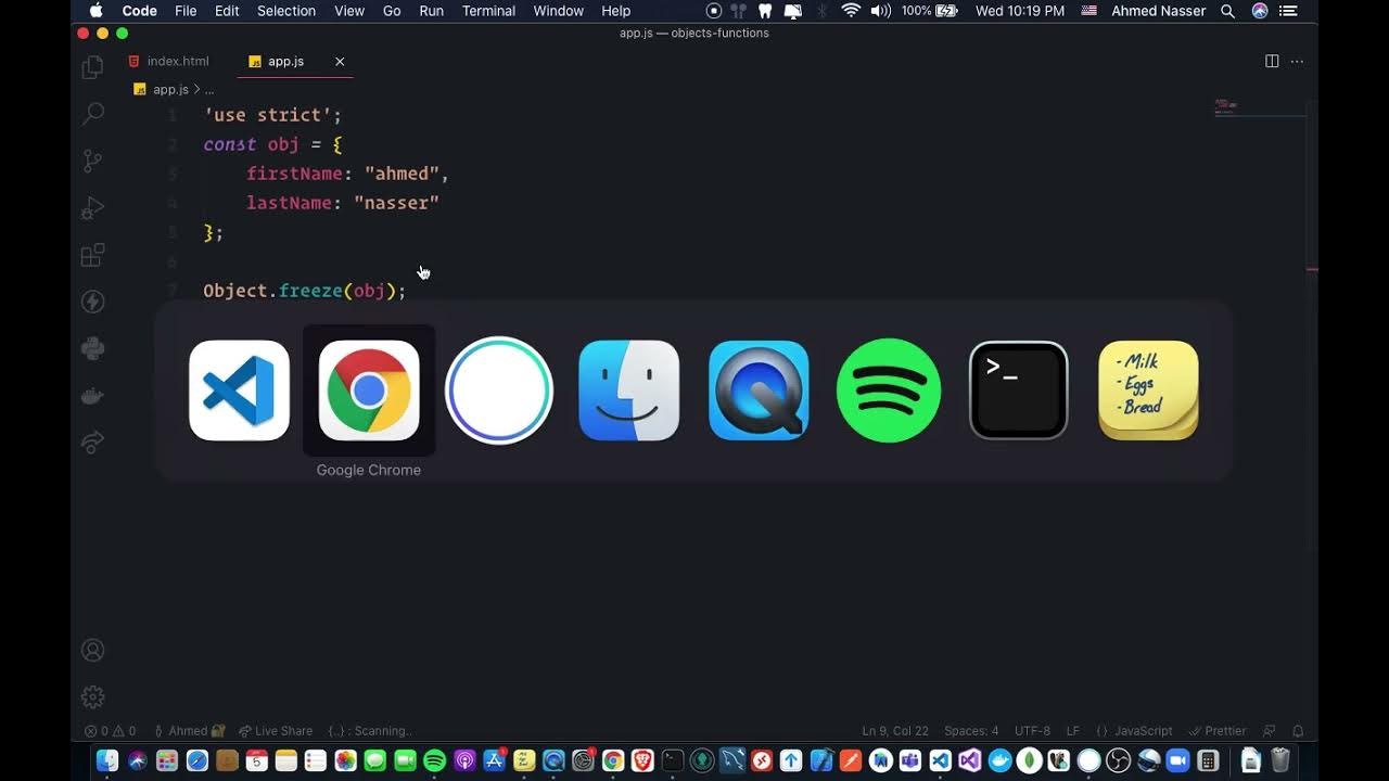 Object.freeze() - Object.seal() - YouTube