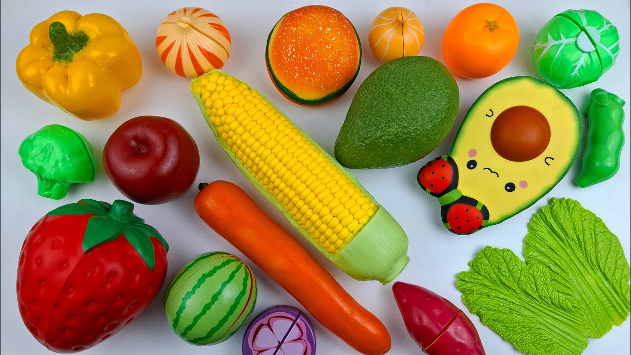 How to Cutting Wooden & Plastic Fruit Vegetables, Corn Eggplant ...