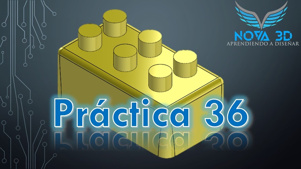 Introducción a Solidworks: Practica 36 - Matriz lineal, redondeo radio ...