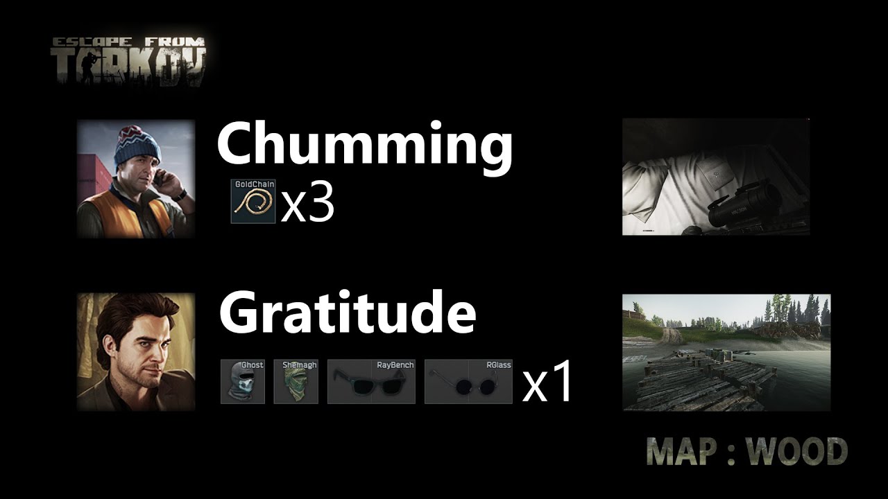 타르코프 퀘스트 Chumming(Skier) Gratitude(Ragman) tasks _Escape from Tarkov ...