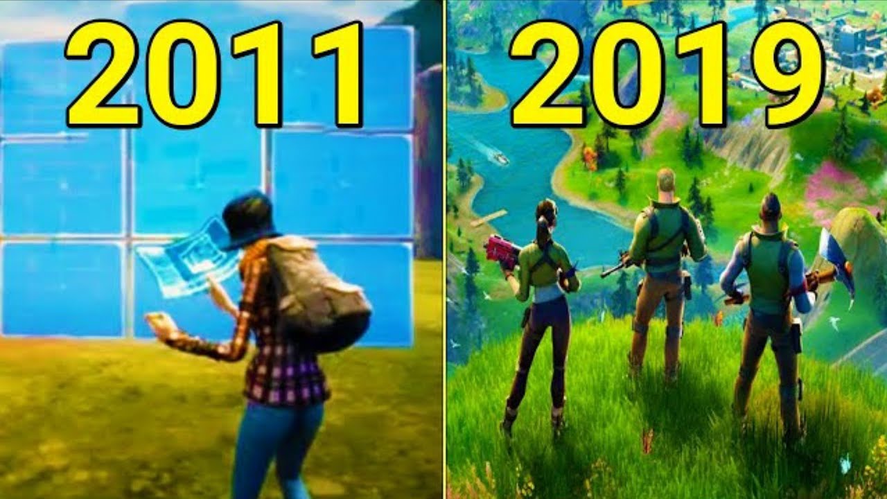 Hoe was vroeger fortnite en Nu 2011 van 2019 - YouTube