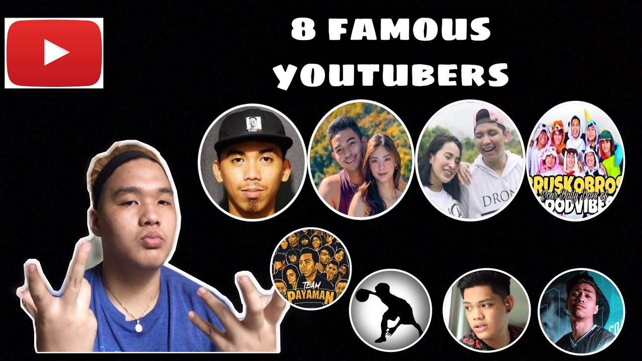 TOP 8 FAVORITE PINOY YOUTUBERS - YouTube