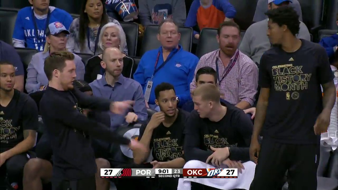 CJ McCollum Puts Victor Oladipo on the Floor - YouTube