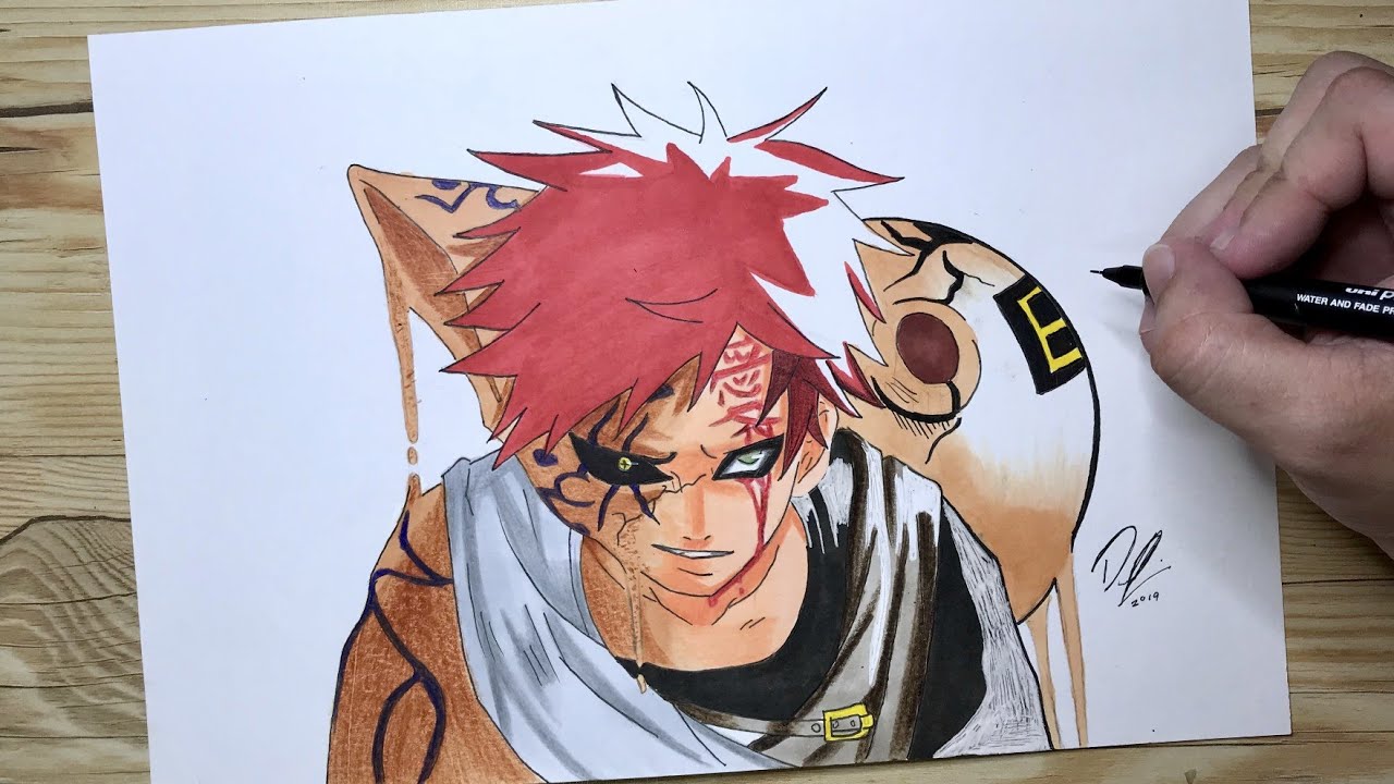 Speed Drawing - Gaara & Shukaku ( Naruto) - YouTube