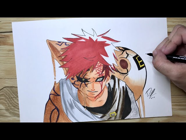 Gaara Half Shukaku Drawing