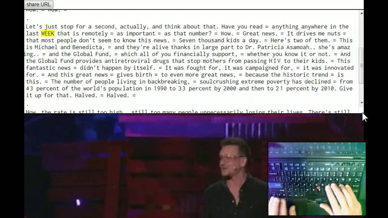 GOOD NEWS ON EXTREME POVERTY - Bono - YouTube