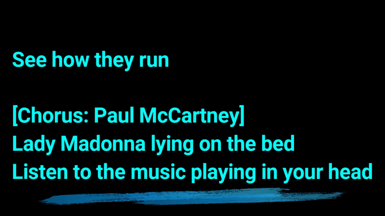 Lyrics of Lady Madonna by The Beatles - YouTube
