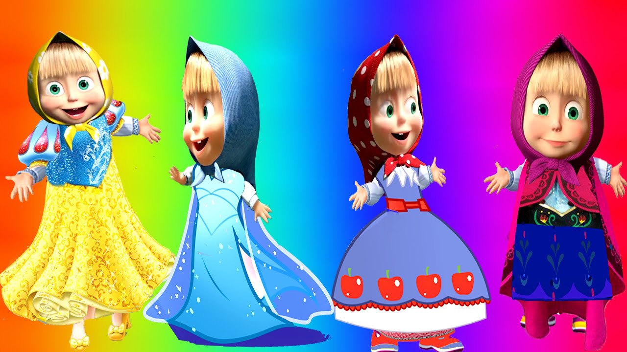 Masha And The Bear Frozen Dress Up Frozen Costume Маша и Медведь Disney ...