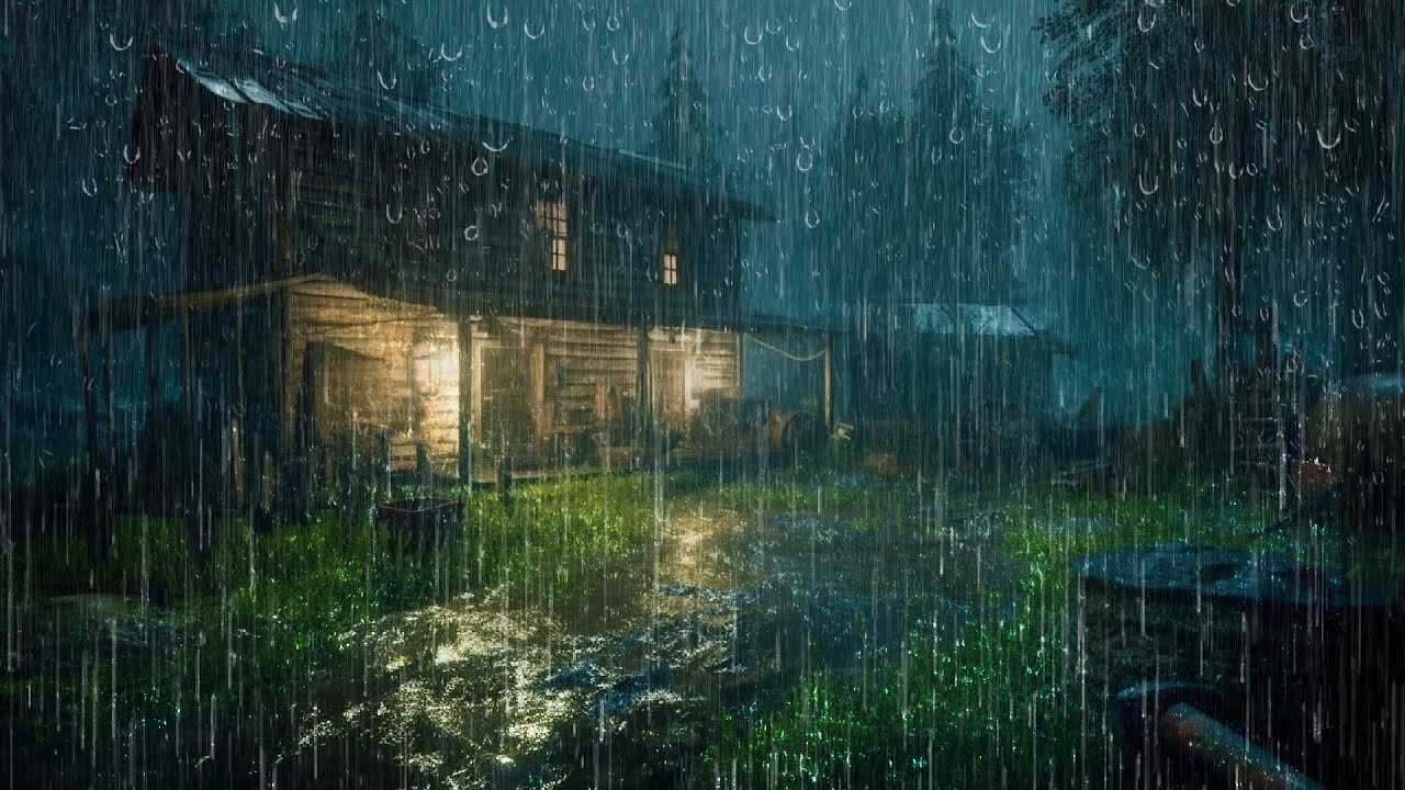 Tempestade de Chuva Perfeitamente bonita na fazenda - Barulho de Chuva ...