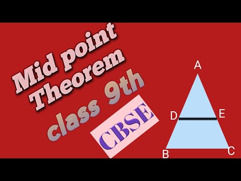 Mid point theorem of Class 9|| Triangles - YouTube