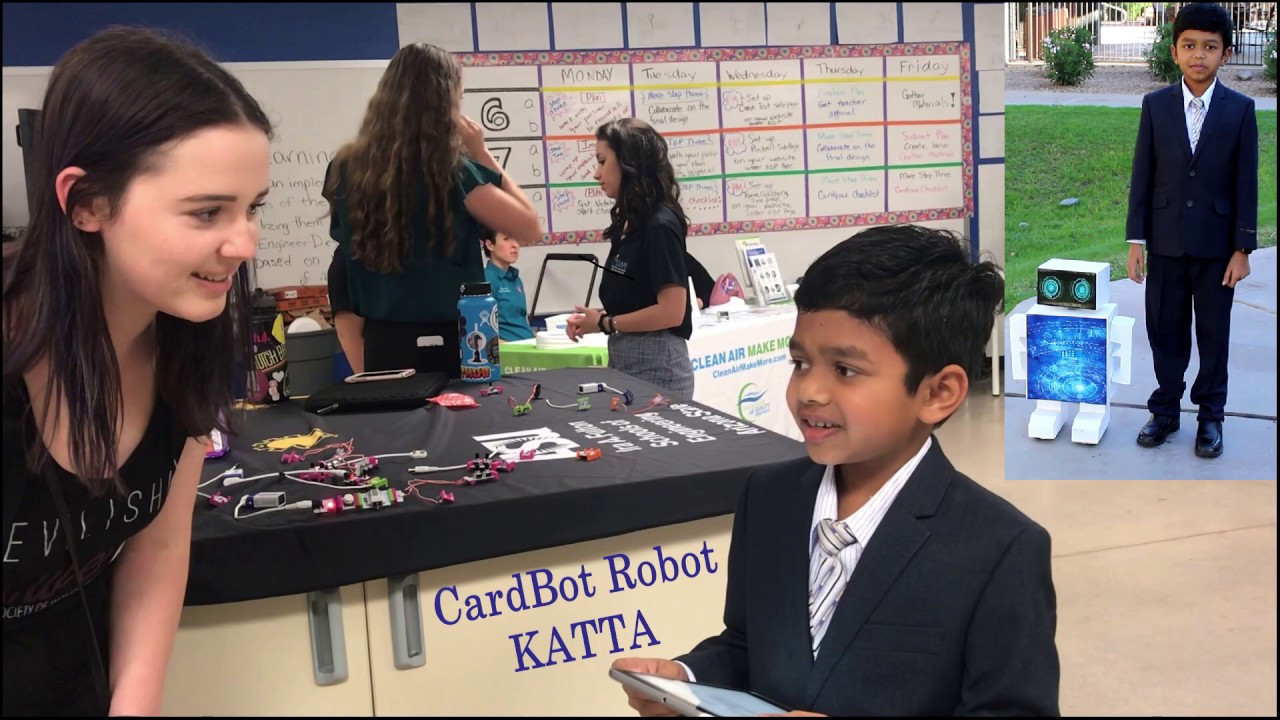 CardBot Robot made by Katta - YouTube