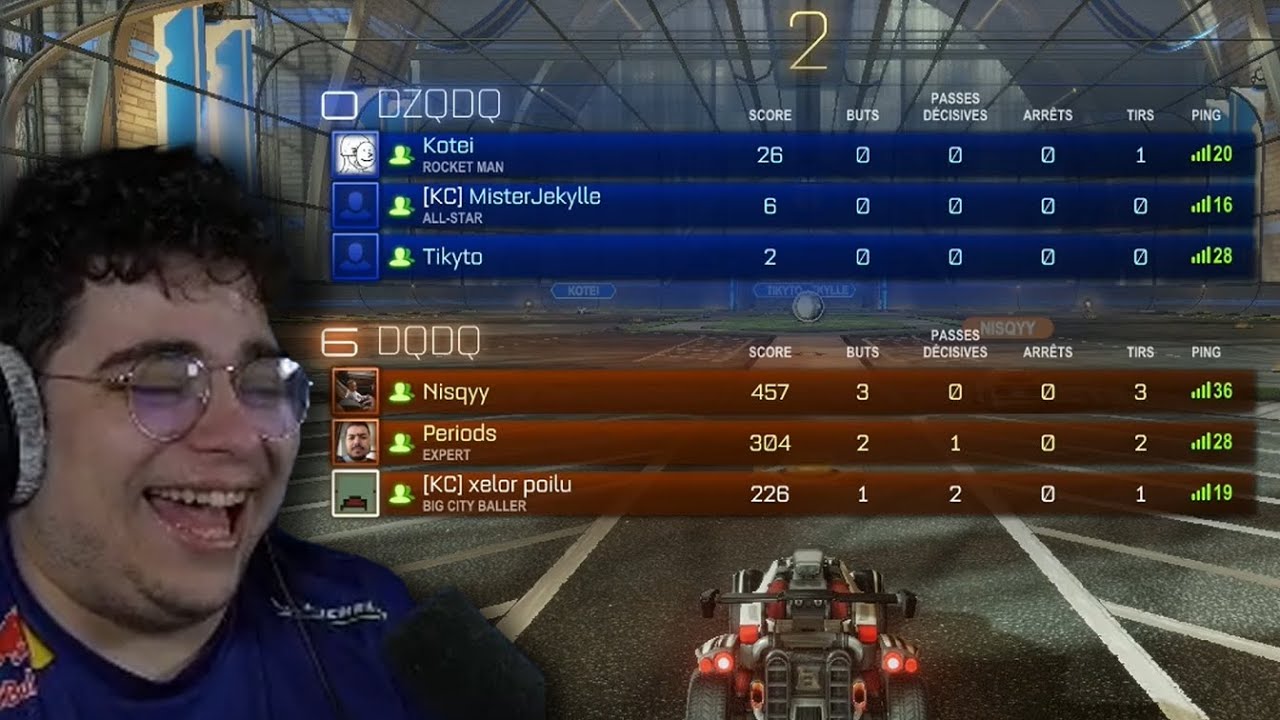 Quand Kameto regarde le scoreboard dans une custom RL 🤣 - YouTube