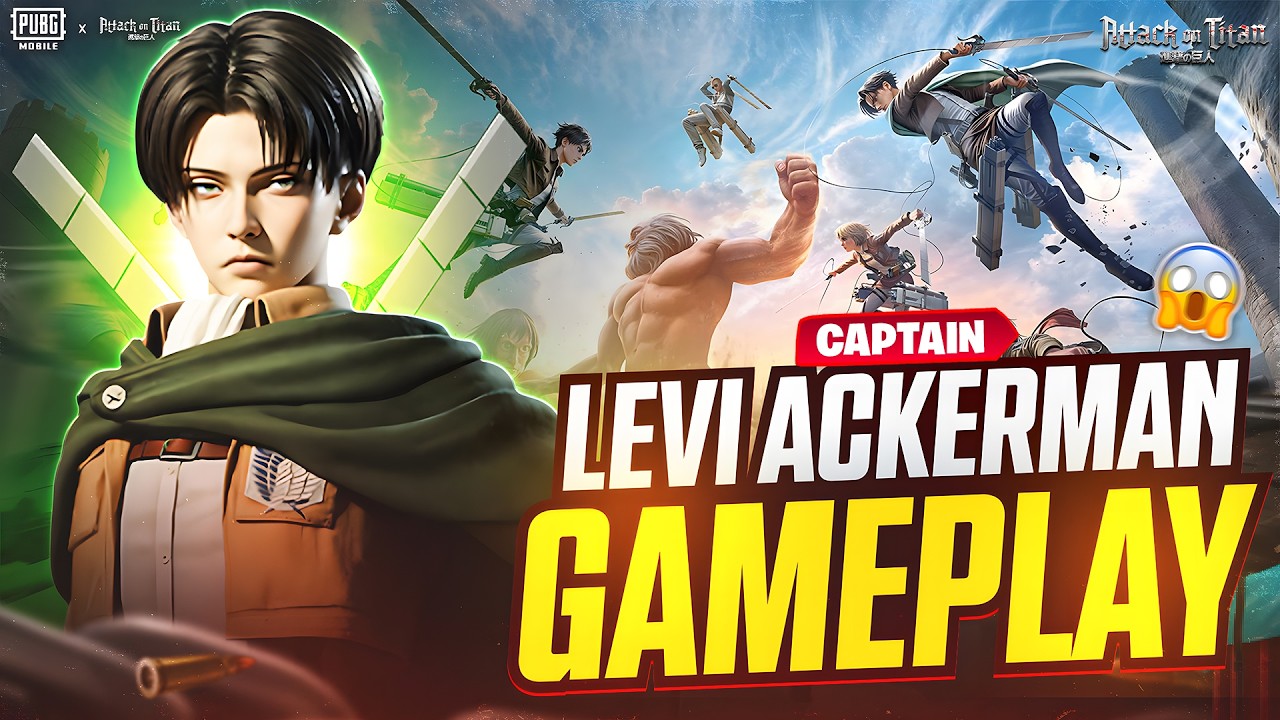 Levi Ackerman DESTROYS Enemies in PUBG MOBILE! 💀 AOT Skin Gameplay ...