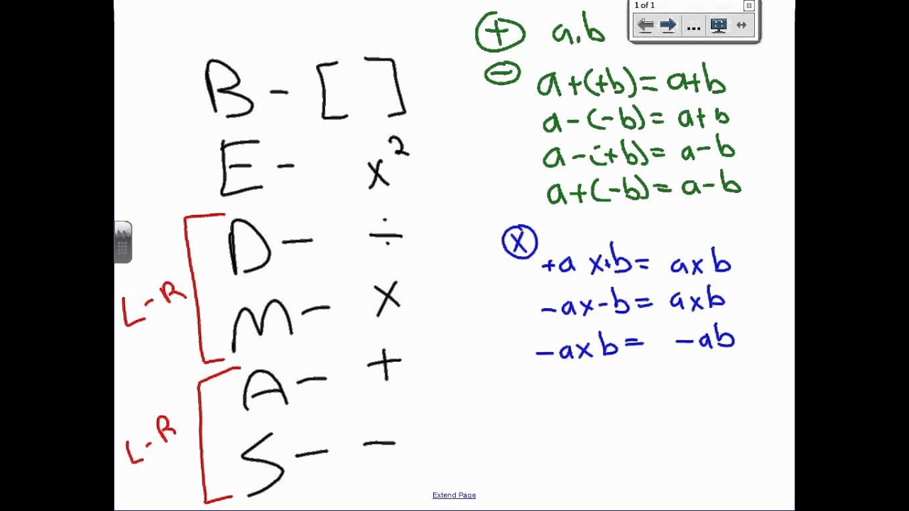 BEDMAS, Multiplying, Dividing, Adding, and Subtracting Integers - YouTube