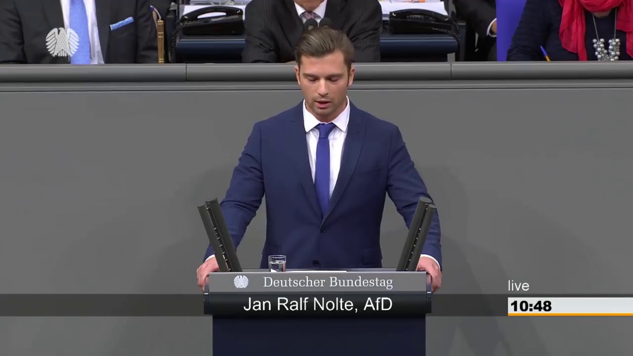 Ex Soldat Jan Ralf Nolte (AFD) erste Rede im Bundestag - YouTube