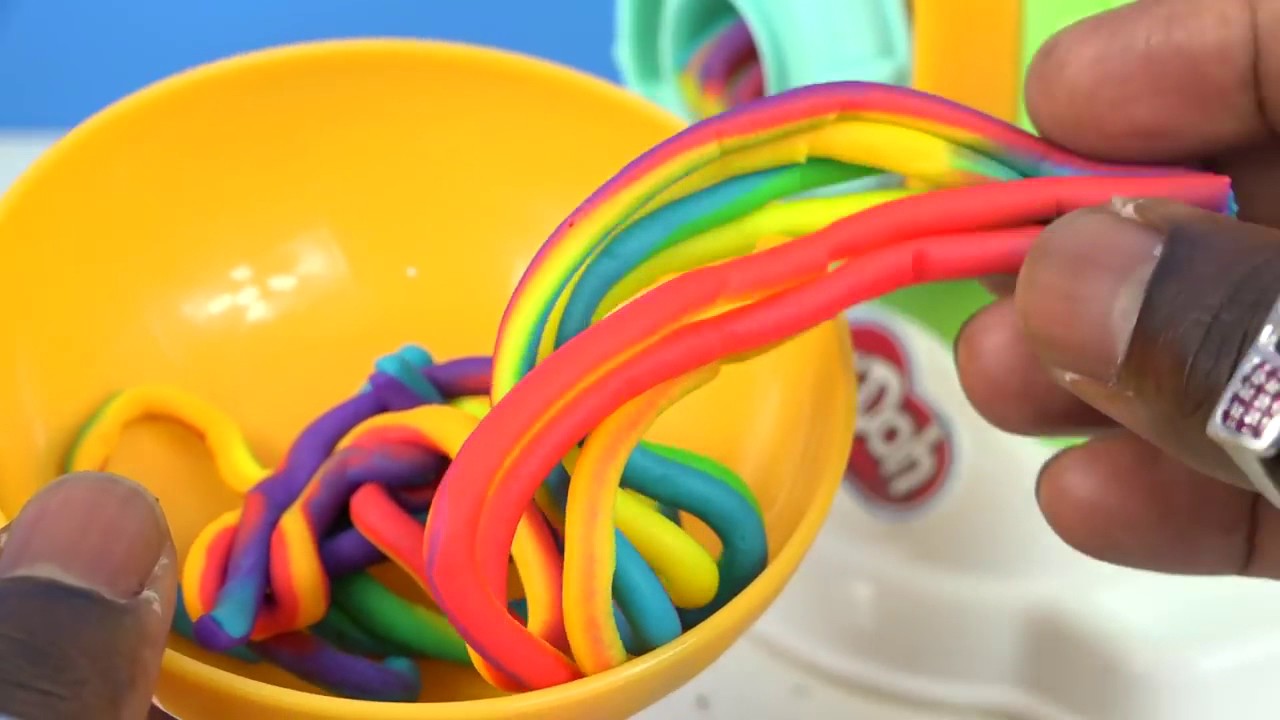DIY Play Doh Rainbow Spaghetti Maker Modelling Clay Play Doh Mighty ...