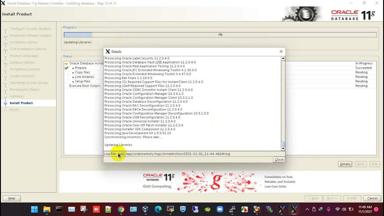 How to install oracle database 11g R2 software only - YouTube