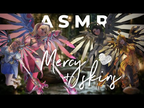 ♡︎ Overwatch ASMR ♡ Showing MERCY Collection ♡ Stadium ♡ (Mouth Sounds ...