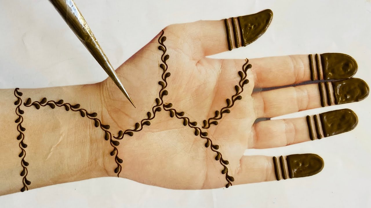 Easy Bharva Indian Mehndi Design Trick-Simple Beginner Bridal Mehandi ...