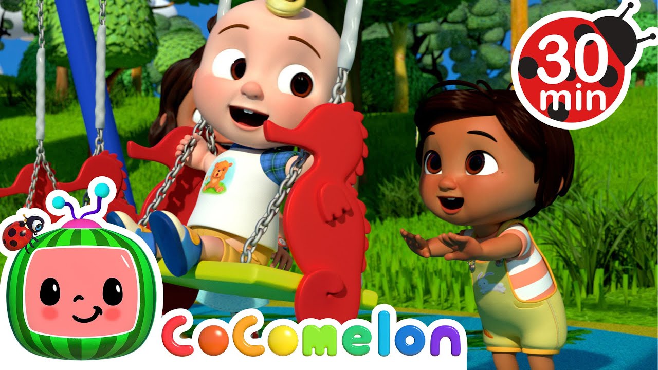 Playground Fun with Friends! | Cocomelon and Little Angel Nursery ...