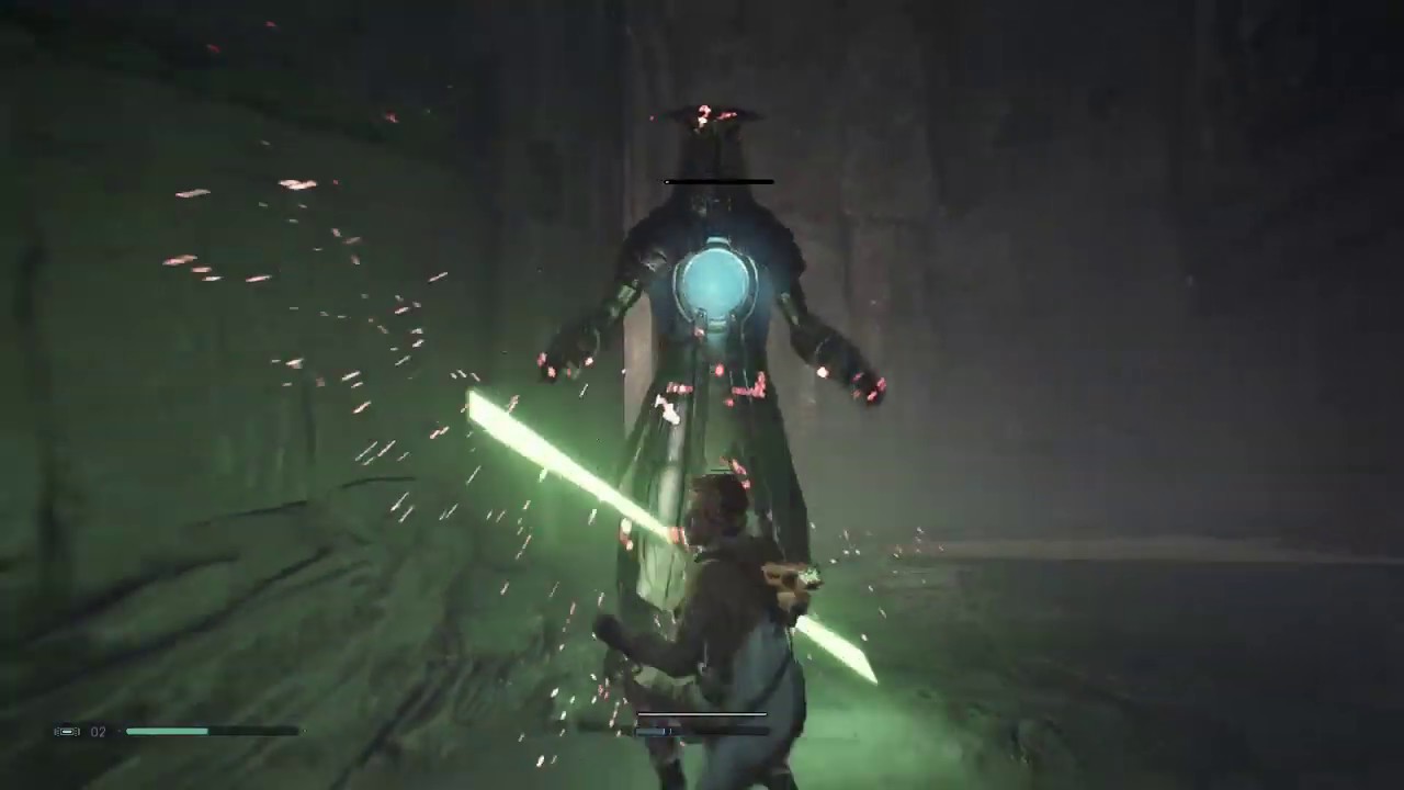 Star Wars Jedi Fallen Order Use Skungus Defeat Automaton - YouTube