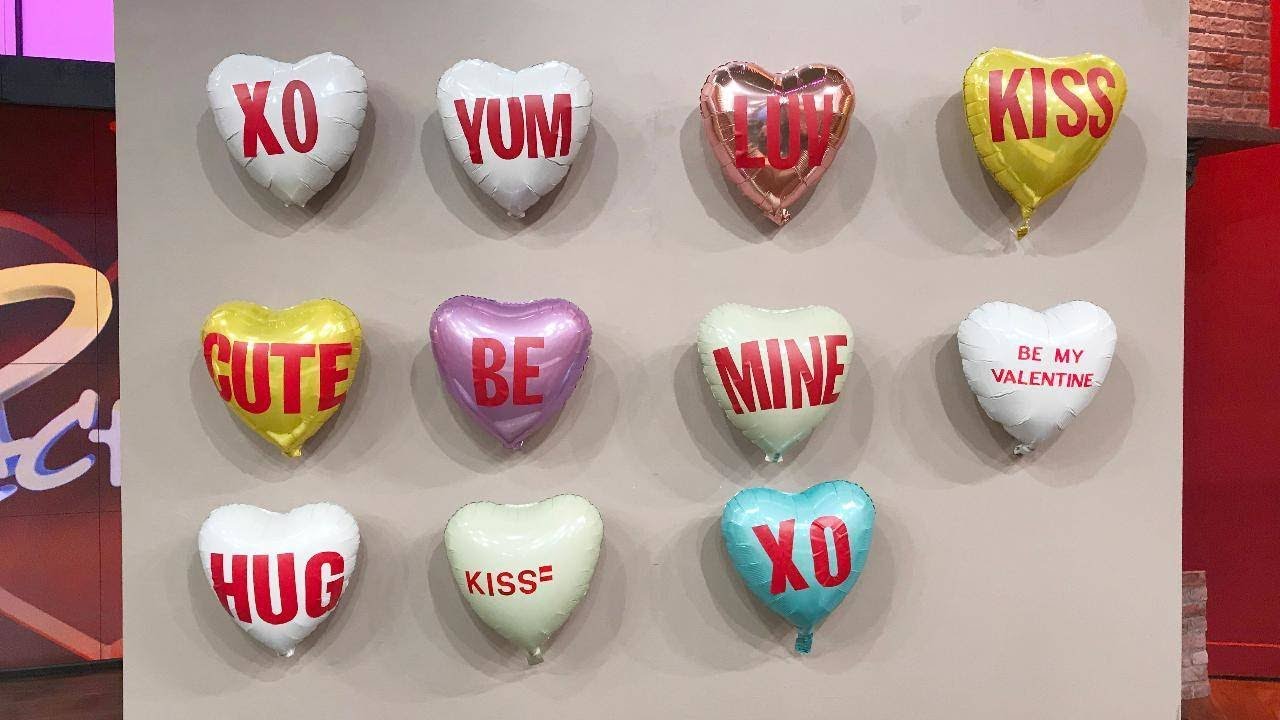 Easy Valentine's Day DIY: Heart Balloon Photo Booth Backdrop - YouTube