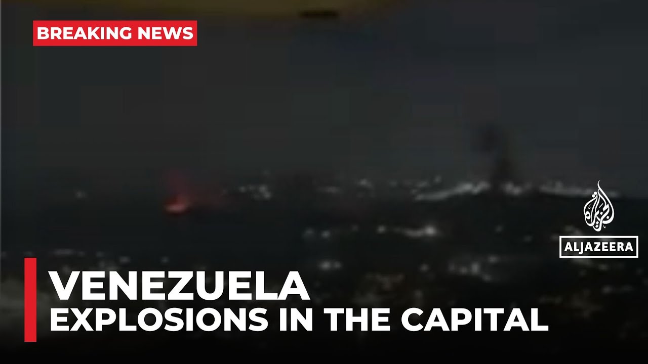 Explosions heard over Venezuelan capital Caracas amid US tensions - YouTube