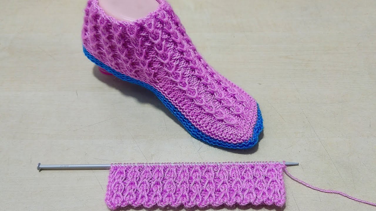 new design very easy trendy ladies knitting booties// sleeper// socks ...