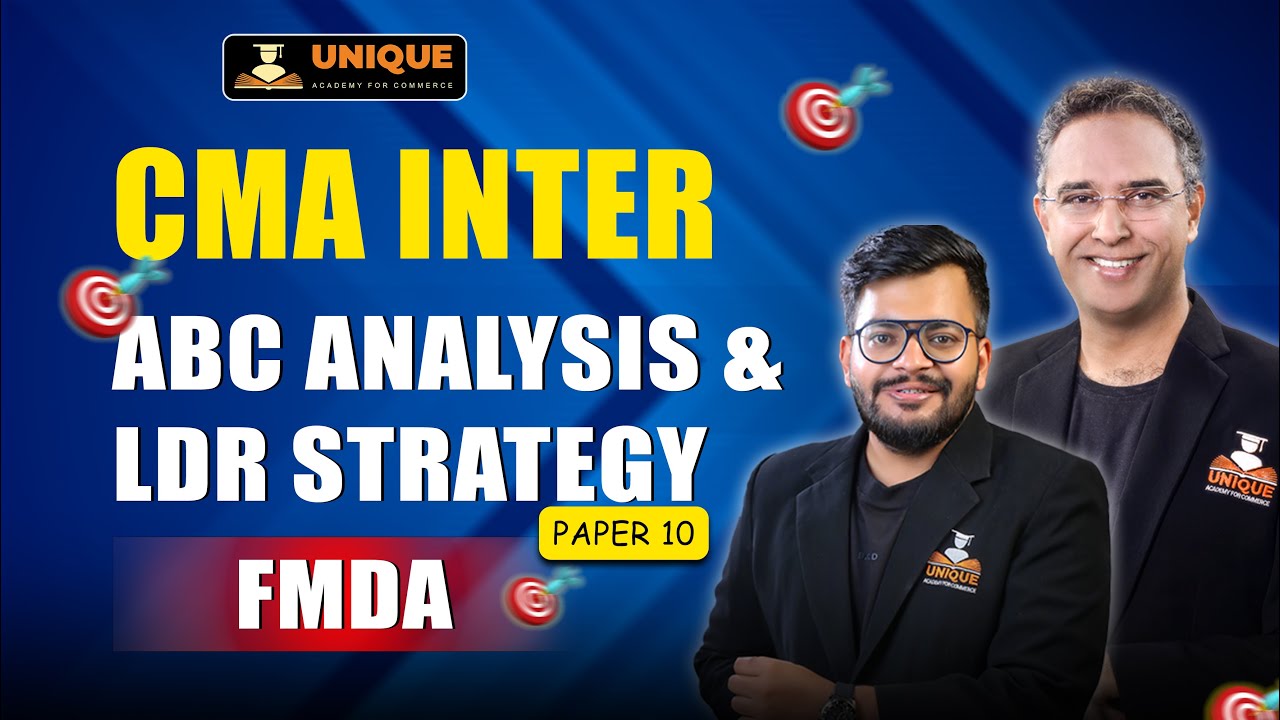 🎯ABC Analysis & LDR Strategy | CMA INTER Paper 10: Corporate Accounts ...