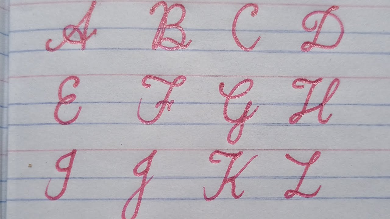 How to write English capital letters | English handwriting | Cursive ...