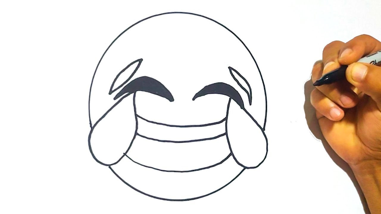How to Draw LAUGHING EMOJI Easy - Drawing Step by Step - YouTube